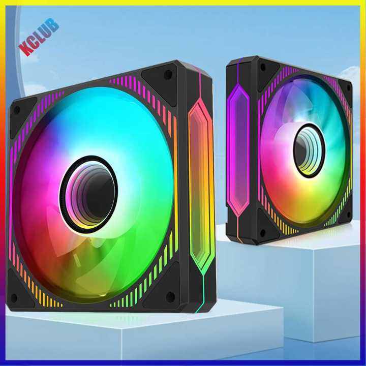 Radiator casing komputer 120mm, 12V 4 Pin PWM kipas angin pendingin ...