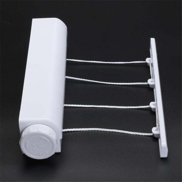Retractable Indoor Clothes Hanger Rope Wall Mounted Hanger Drying Towel ...