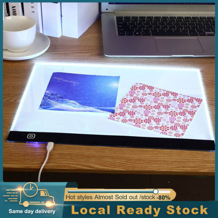A4 LED Artist Thin Art Stencil Drawing Board Light Box Tracing Table Pad Board Led Light Board ...
