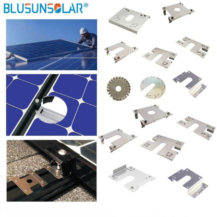 100PCS Earth Plate Grounding Clip Solar Panels PV Roof Fitting ...