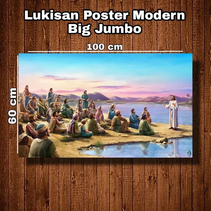 Lukisan Poster Modern Cetak Big Jumbo Foto Tuhan Yesus Bersama Murid ...