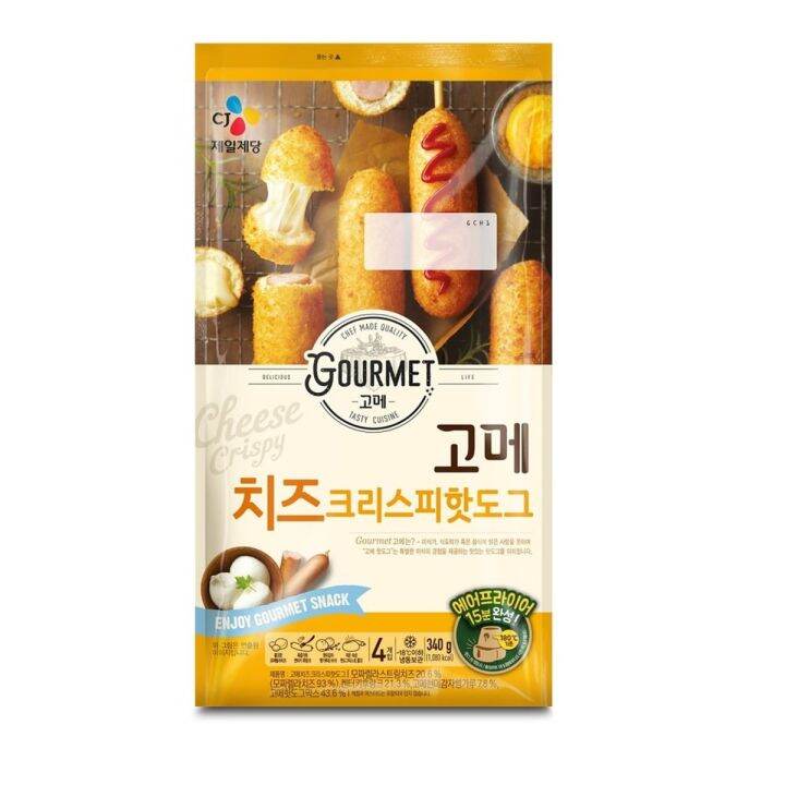 [Original] 고메치즈크리스피핫도그 CJ Gourmet Cheese Crispy Hot Dog (ฮอทดอกขนมปังเกาหลี) 340g | Lazada.co.th