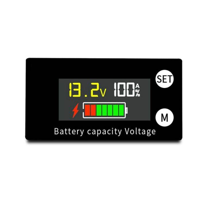 Battery Capacity Indicator Voltage Gauge DC 8V-100V Lead Acid Lithium ...