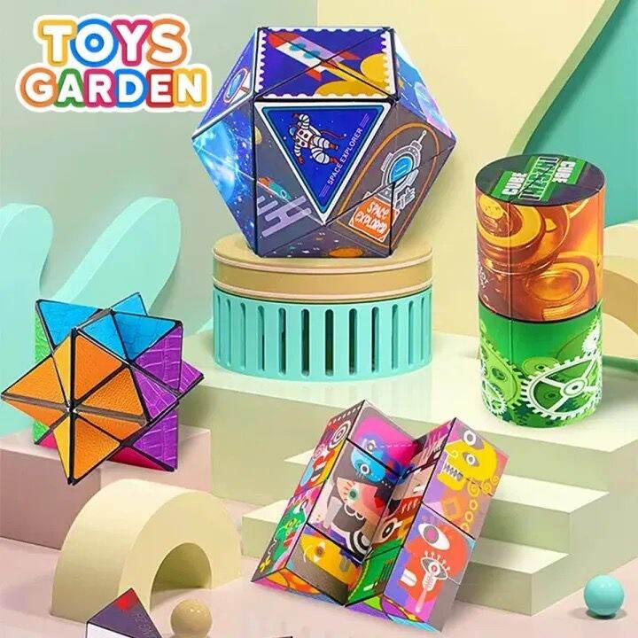 3D Infinity Cube Antistress and Concentration Brain Games Pyramid Rubik ...