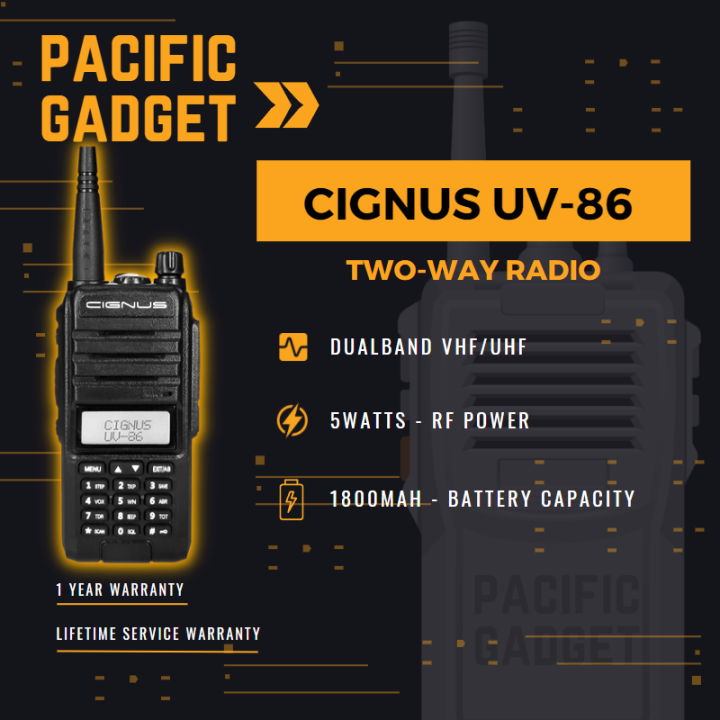 Cignus UV86 Dualband Two-Way Radio VHF UHF | Lazada PH