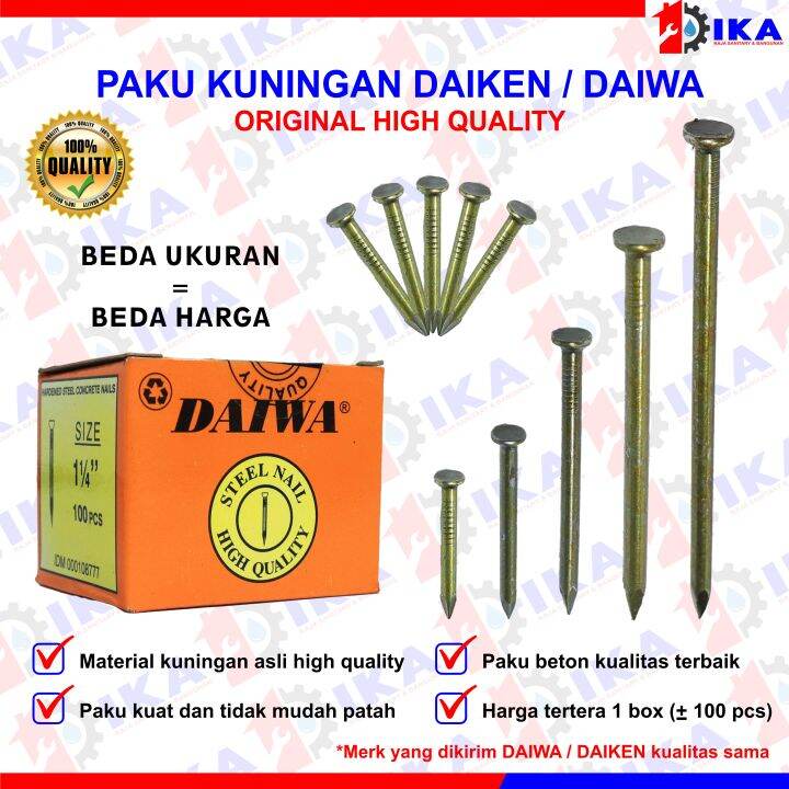 [ TERMURAH ] PAKU BETON DAIWA | PAKU BETON UKURAN 1 1/2 INCHI / 1 1/4 ...