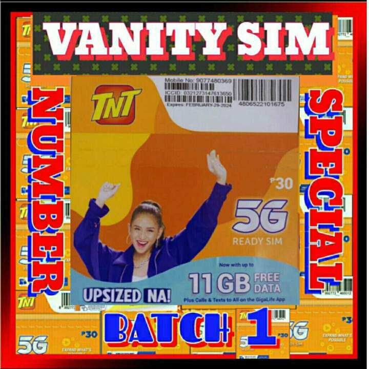 TNT Sim Card 5G Vanity SPECIAL NUMBER (Batch 1) | Lazada PH