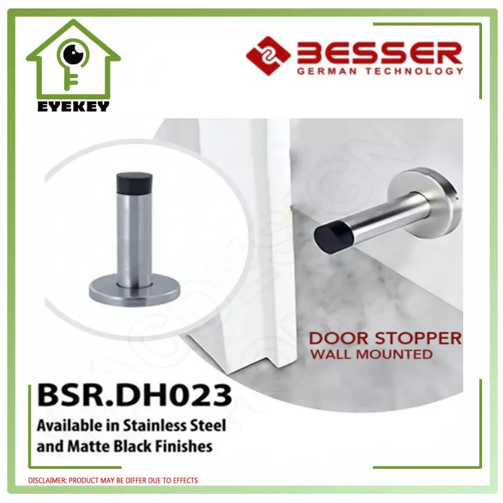 BESSER DH023 WALL MOUNTED DOOR STOPPER, AVAILABLE STAINLESS STEEL AND ...