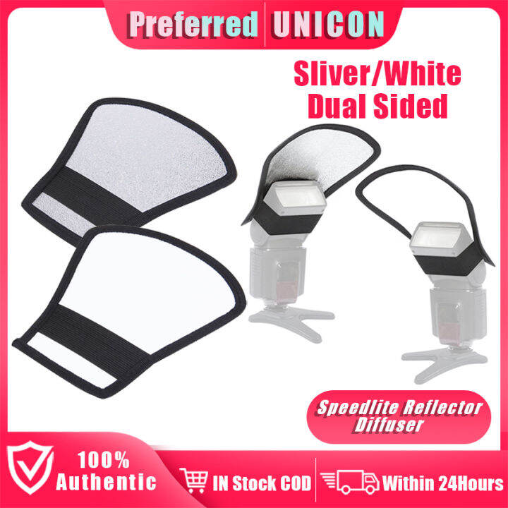 Universal Silver/White Camera Flash Reflector Flexible Cameral Light ...