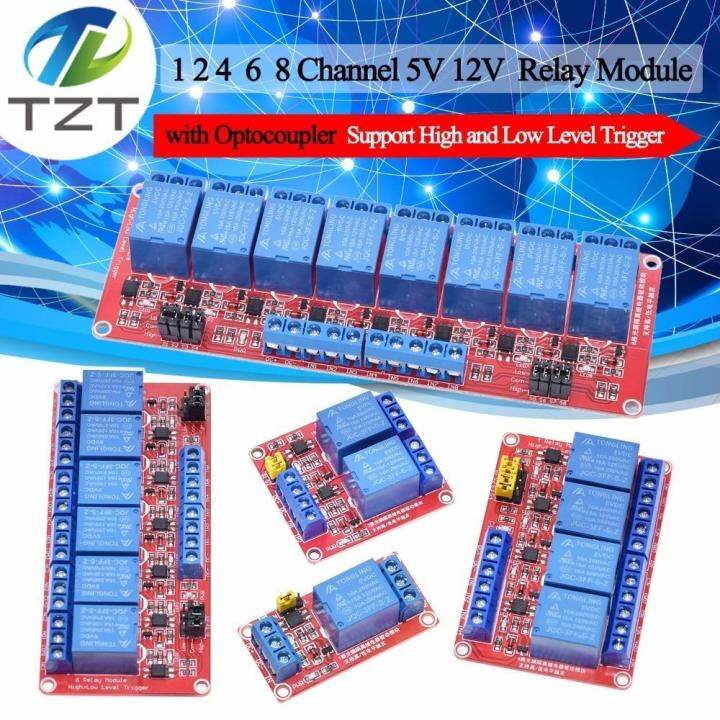 1 2 4 6 8 Channel 5V Relay Module Shield With Optocoupler Support High And Low Level Trigger 1 ...