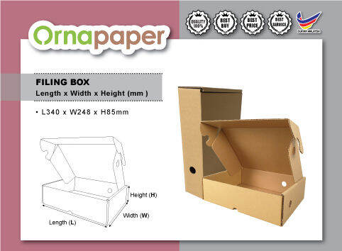 [Ornapaper] Filling Box (A4 size) / Kotak Pengisian (saiz A4) / 文件盒 （A4尺寸） | Lazada
