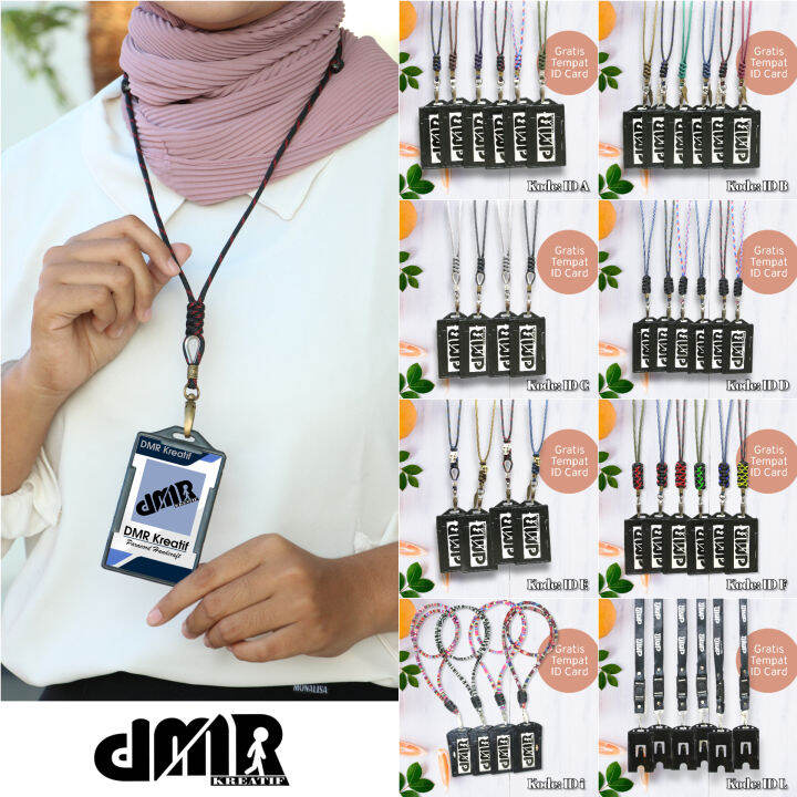 Lanyard Gantungan Kalung Name Tag Tali ID Card Paracord Kerja PT Holder ...