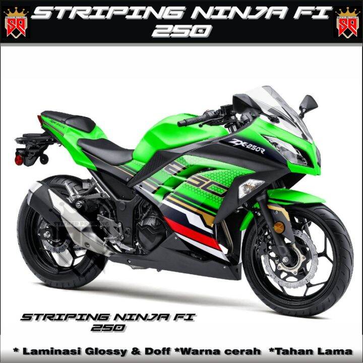 STRIPING STICKER DECAL VARIASI NINJA 250 FI / KAWASKI NINJA FI 250 ...