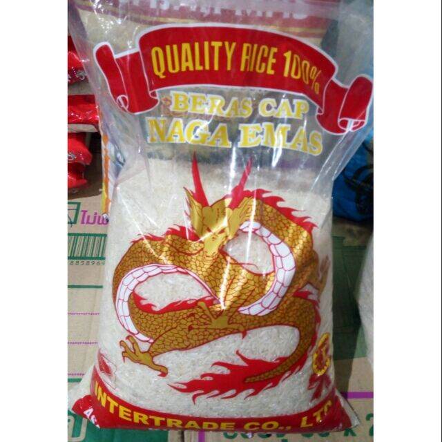 BERAS SIAM CAP NAGA EMAS 5kg | Lazada