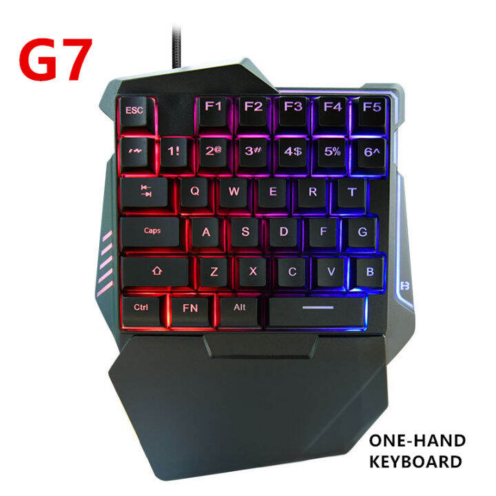 One-Handed Mechanical Feeling PUBG Gaming Gadget Keyboard Automatic ...