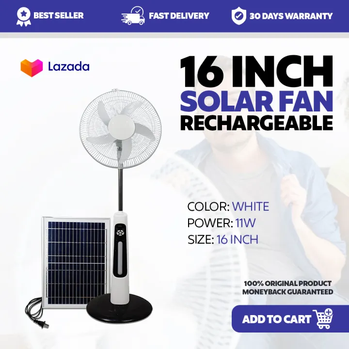 Solar panel Powered fan 16 Inch 12V DC Solar Fan Solar Powered AC DC ...
