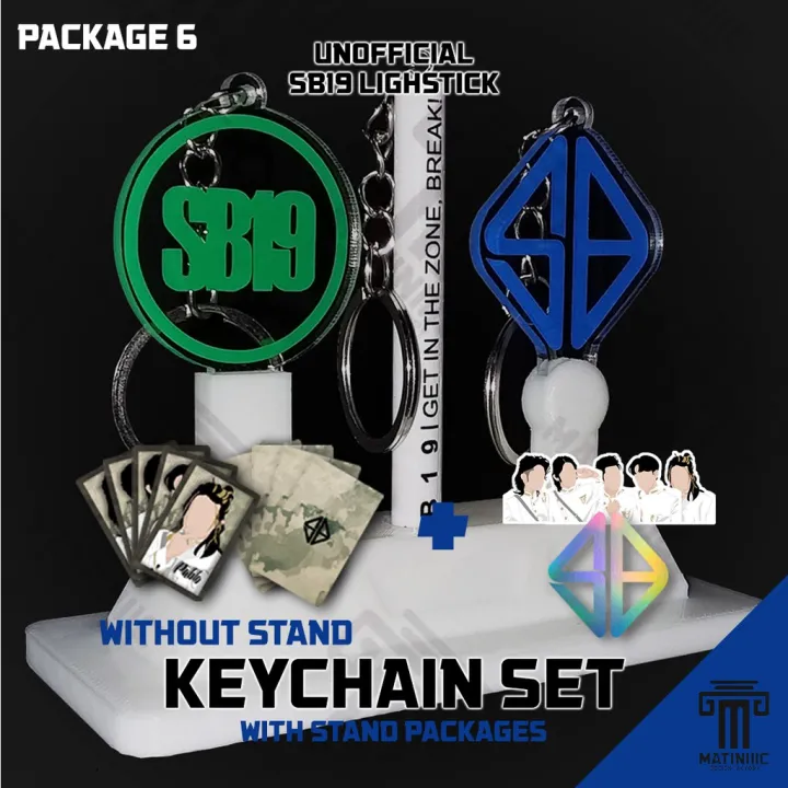 【Ready Stock】 KEYCHAIN SET MINI SB19 LIGHTSTICK WITH STAND AND DIGITAL ...