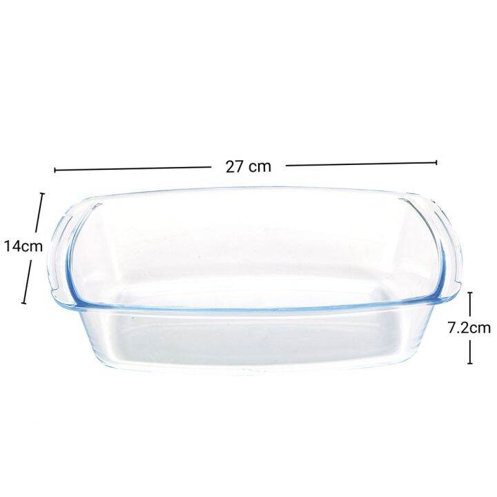 Eurochef 1.5L Loaf Dish BG106 Rectangular Borosilicate Glass Baking Bake Bread Deep Tray w ...