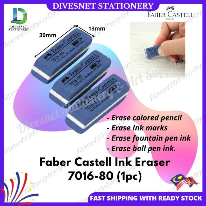 Faber Castell Pen Ink Rubber Eraser Sand Eraser Pemadam Pen 7016-80 ...