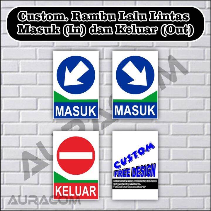 Custom. Rambu Lalu Lintas Masuk (In) dan Keluar (Out) | Lazada Indonesia