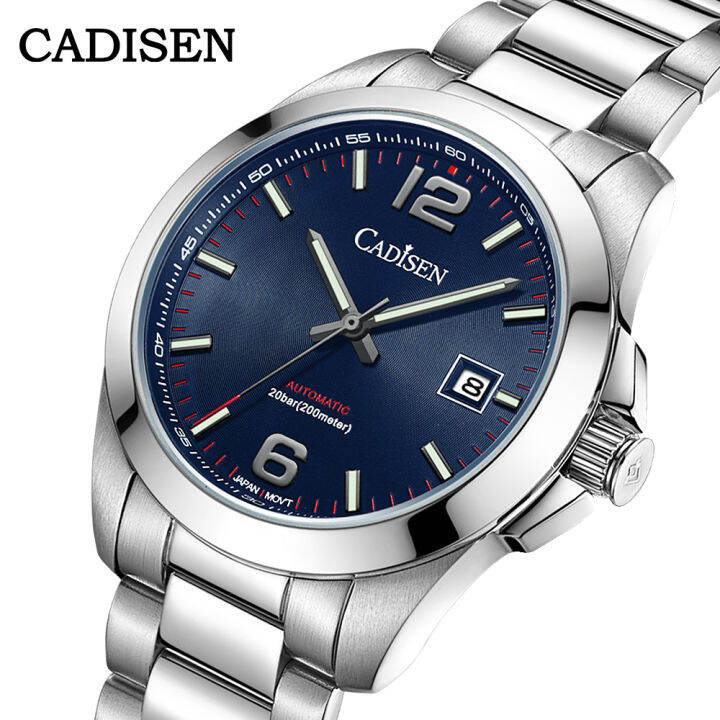 CADISEN Watch MIYOTA 8215 Movement Automatic Watch for Men 200m Waterproof Men Mechanical ...