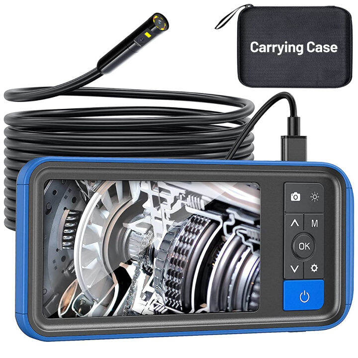Dual Lens Endoscope Borescope, Teslong 4.5" HD Snake Inspection Camera ...