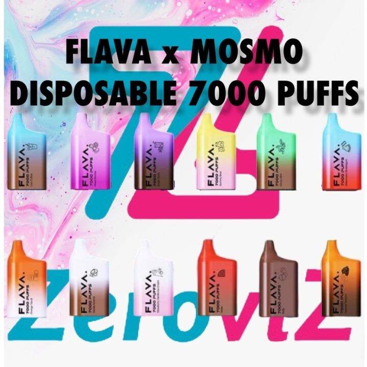 VAPE FLAVA x MOSMO 7000PUFFS DISPO POD 700MAH MESH COIL (RECHARGABLE ...