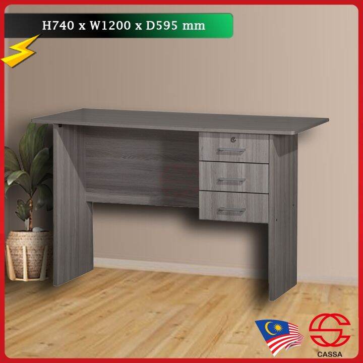 Cassa Writing Table 4ft With 3 Drawer | Lazada