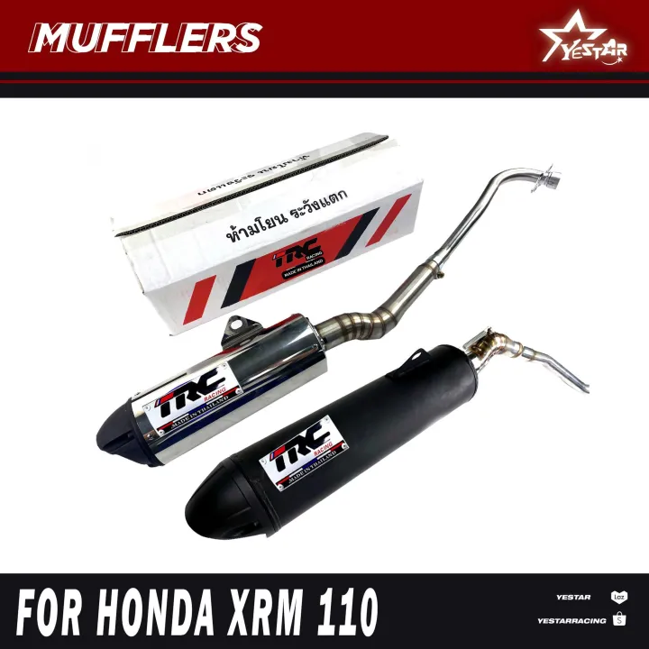 COD 1 Honda XRM 110 TRC Chrome Muffler Pipe Full Exhaust System ...