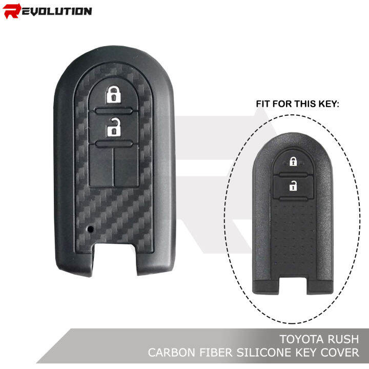 REVO Toyota RUSH Carbon fiber Silicone Smart Key Remote Cover | Lazada PH
