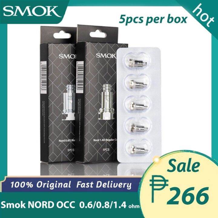 dmapu 【5pcs/box】Legit SMOK Nord Pod OCC For Cartridge 3ml With 0.6/0.8 ...