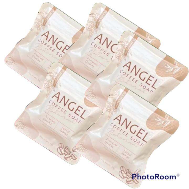 ( 5 ก้อน ) ANGEL COFFEE SOAP สบู่สครับ แองเจิ้ล ลดรอยแตก ขจัดขี้ไคล ของ ...