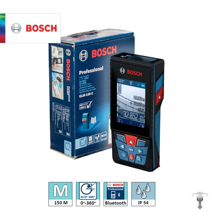 Bosch GLM 150 C Professional 150M Laser Rangefinder with Digital Viewfinder Measuring Tool ...