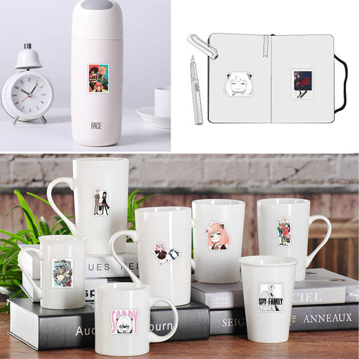 Microgood 50ชิ้น/เซ็ตอะนิเมะสติกเกอร์กันน้ำที่ถอดออกได้ PVC Spy Family การ์ตูนกระเป๋าเดินทางสติก ...