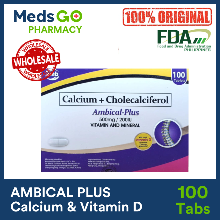AMBICAL PLUS Calcium / Vitamin D3 - 1 box x 100 Tablets | Lazada PH