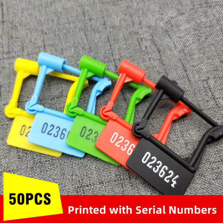 50Pcs Serial Numbered Plastic Padlock Disposable Gift Locks Tamper ...