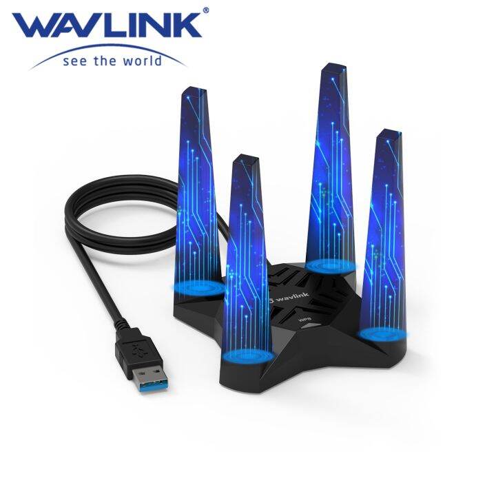 Wavlink AC1900 Wireless Dual Band USB3.0 Adapter 5G 1300Mbps&2.4G 600Mbps Wifi Network Card ...