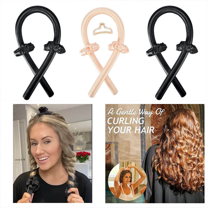 Denise Curling rod set heat-free sleeping curling iron eva foam silk ...