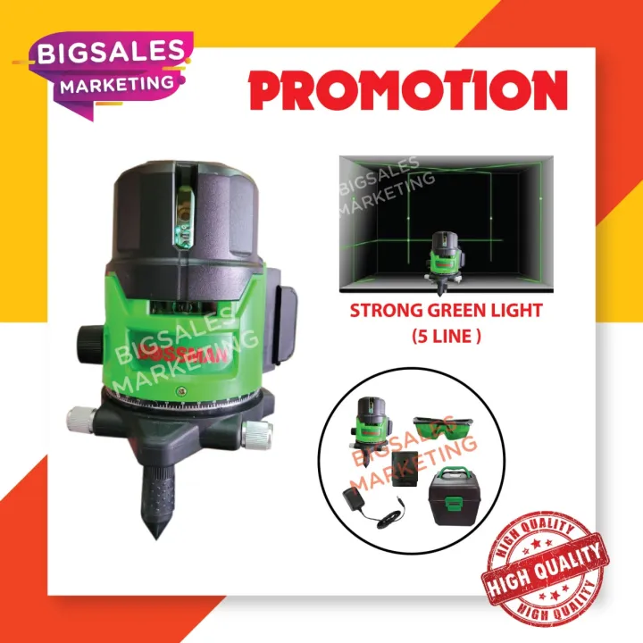 5 Lines BOSSMAN BGL-5 High Quality Green Laser Level Machine with ...