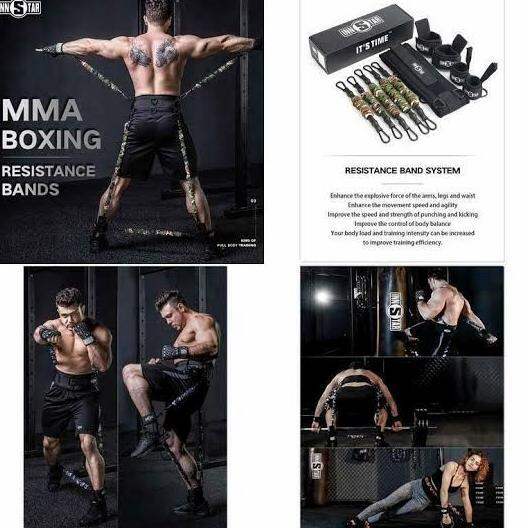 Heavy Duty Exercise Boxing MMA Resistance Training Band Innstar ...