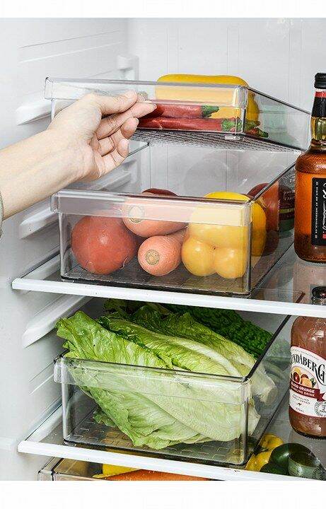 FANTASY HOUSE Transparent Food Storage Drawer Type Fridge Container Box ...