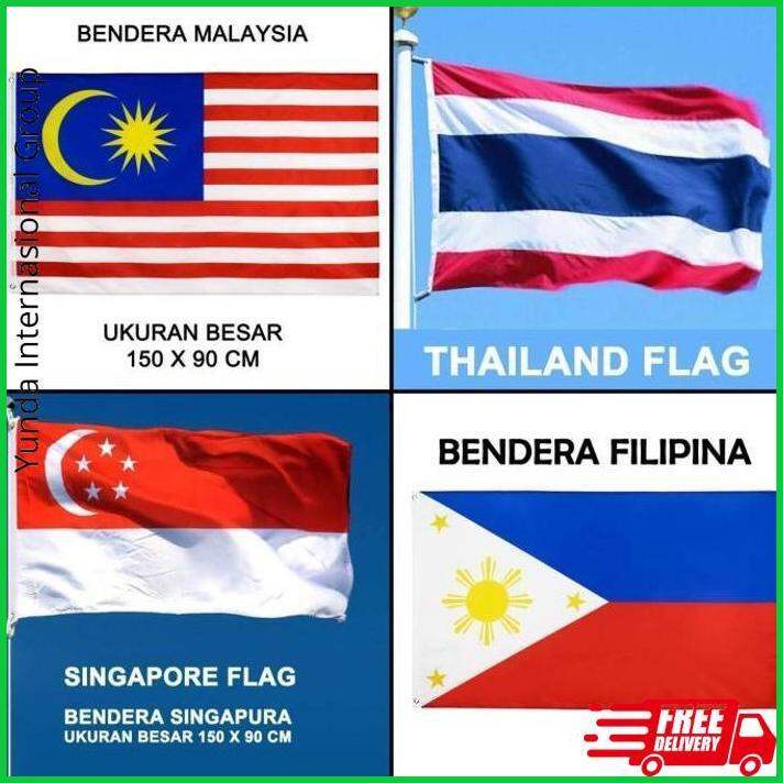 Bendera Negara Asean Filipina Malaysia Singapura Thailand Dijamin Puas ...
