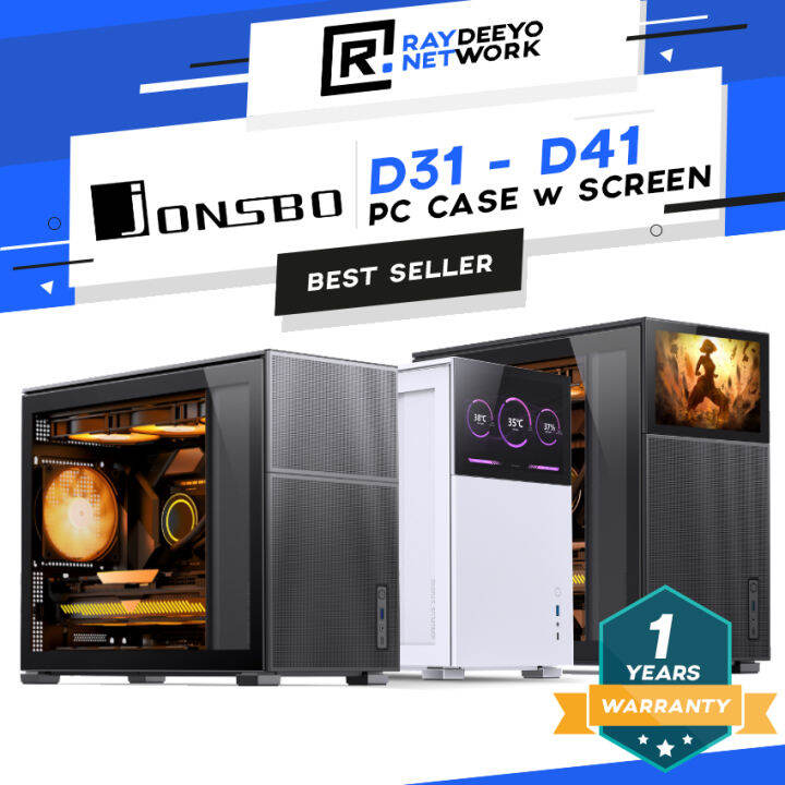 Jonsbo D31 / D41 MATX / ATX Pc Case Chassis [Built-in 8" Screen/Compact Design] | Lazada
