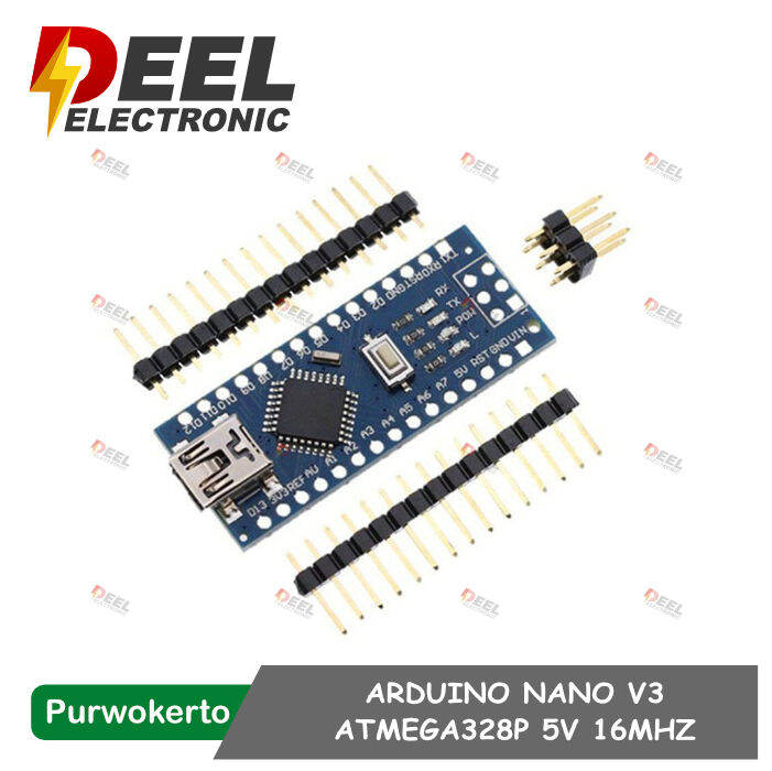ARDUINO NANO V3 ATMEGA328P 5V 16MHZ PIN BELUM TERSOLDER TANPA KABEL ...