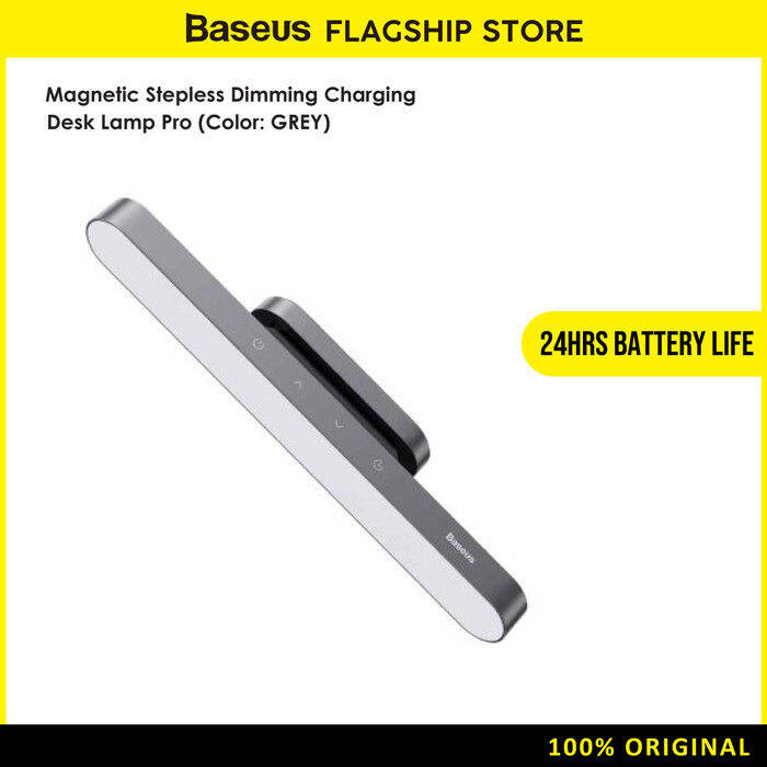 Baseus Magnetic Stepless Dimming Charging Desk Lamp Deep gray - DGXC ...