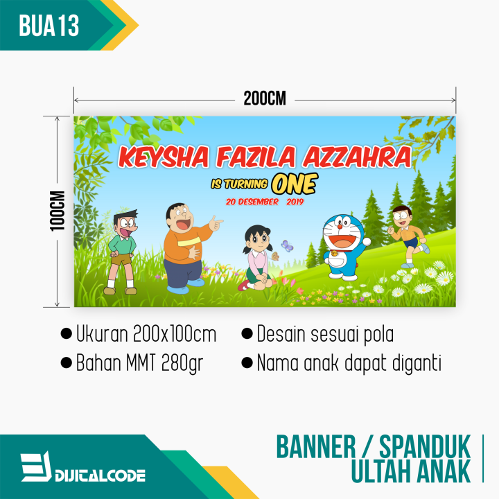 BUA13 Spanduk Banner Ulang Tahun Anak 200x100cm | Lazada Indonesia