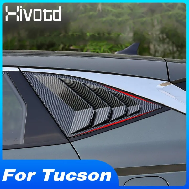 Rear Window Triangle Shutters Spoiler Cover ABS Frame Trim Decoration ...