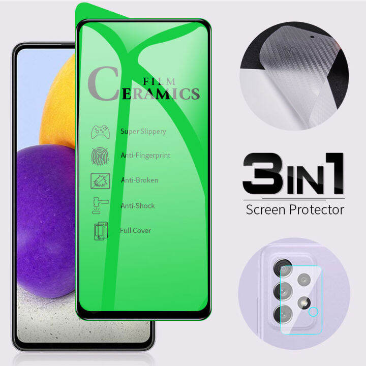 3-In-1 Ceramic Full Tempered Glass + Camera Lens Back Sticker for Samsung Galaxy A05s A04 A04s ...