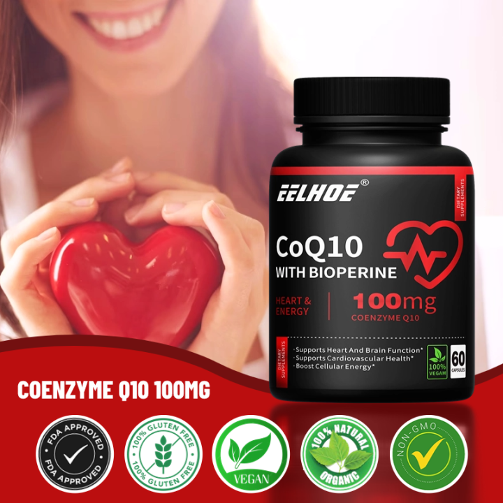 EELHOE CoQ10 100 Mg, With Piperine Supports Heart, Cardiovascular ...