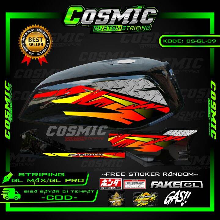 STRIPING GL MAX GL PRO STICKER GL DECAL MOTOR STICKER RACING HEREX ...